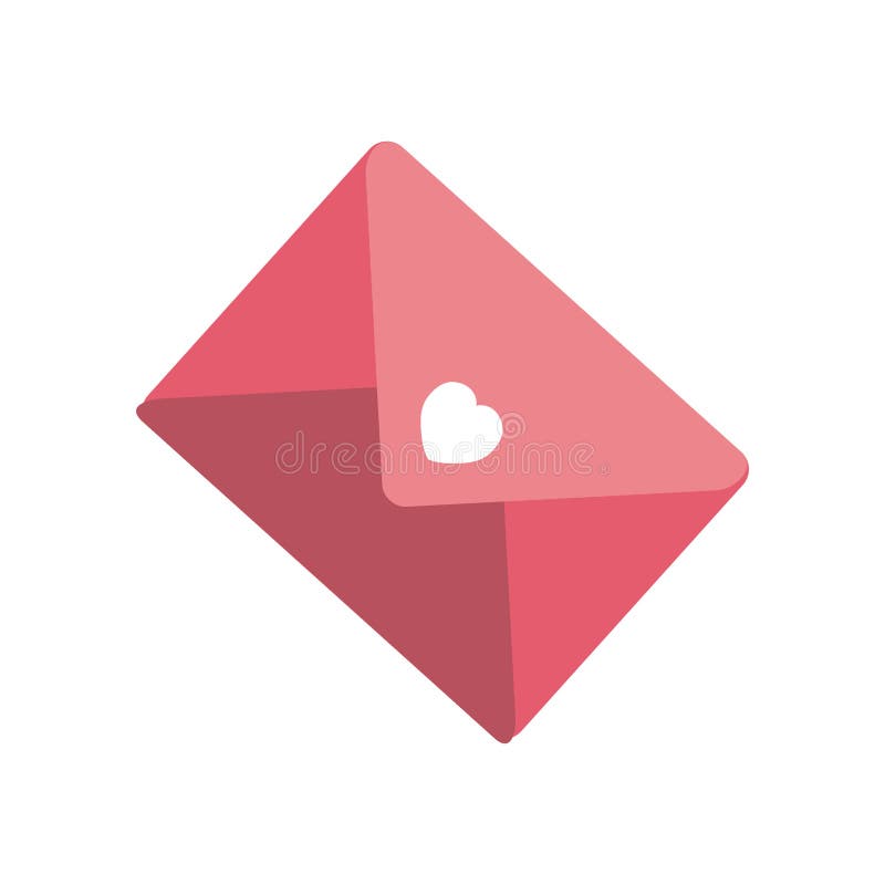 Pink Envelope Email Love Concept Stock Illustration - Illustration of ...