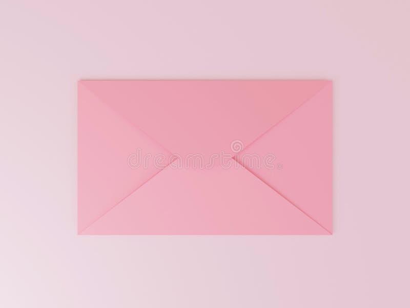 Pink Envelope for Graphic on Pink Background Stock Illustration ...