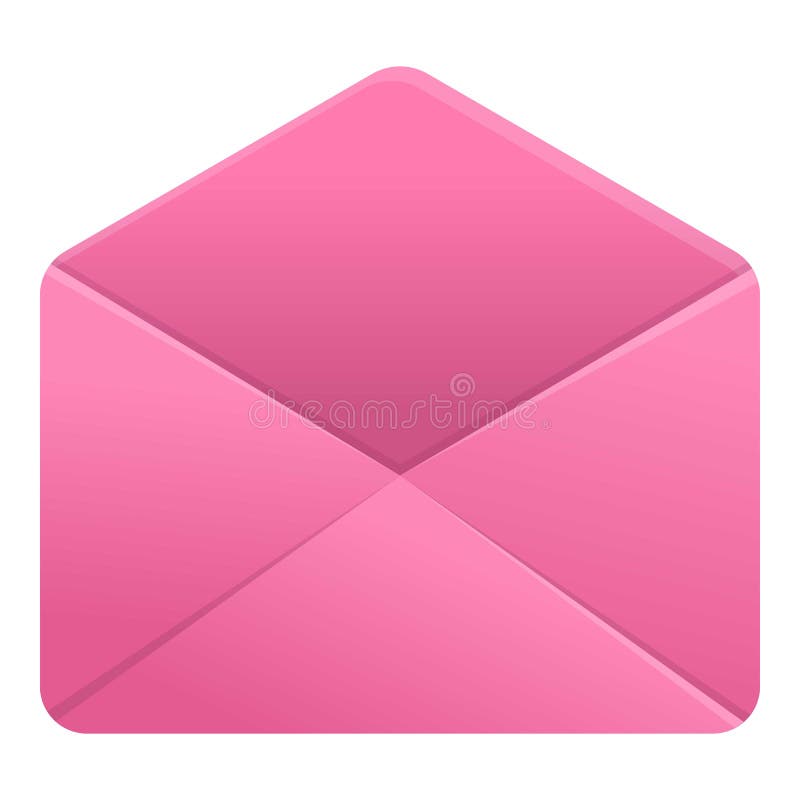 Pink Envelope Icon, Cartoon Style Stock Vector - Illustration of ...