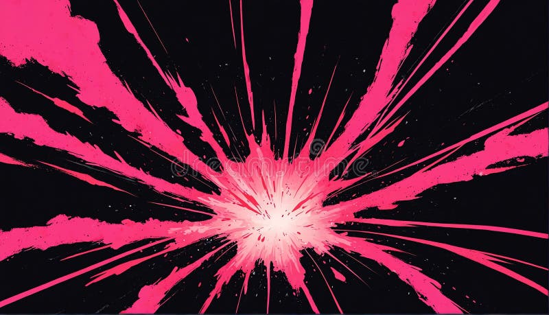 Pink Explosion Impact Effect on Plain Black Ai Generated Stock ...