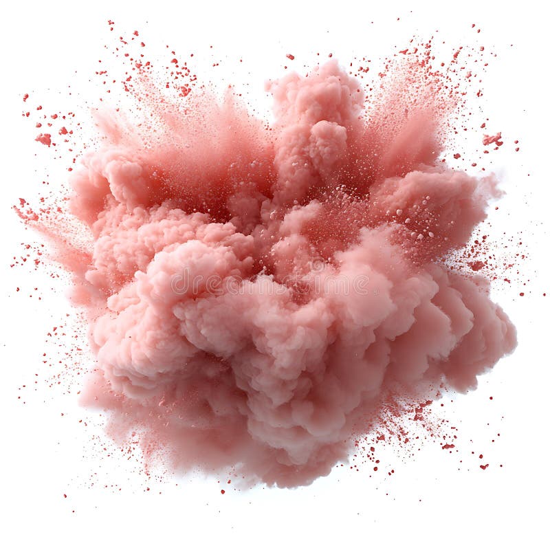 Pink Explosion Isolated on White Background Stock Illustration ...