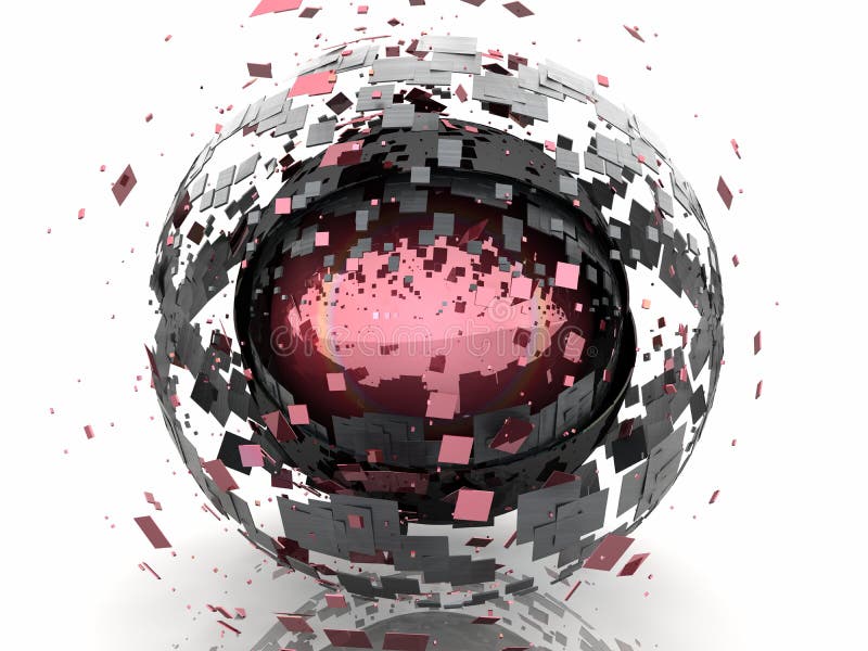 Pink Eye Internet Sphere stock illustration. Illustration of concept ...