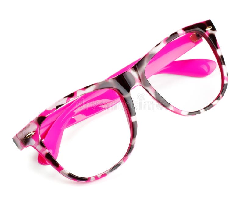 Pink eyeglasses stock photo. Image of white, fashion - 25049628
