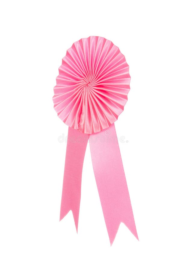 Pink Fabric Award Ribbon Isolated White Stock Photos - Free & Royalty ...
