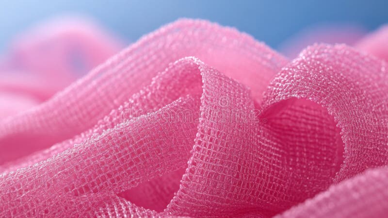 Pink Fabric Texture: Close-Up of Soft Mesh Material Stock Illustration ...