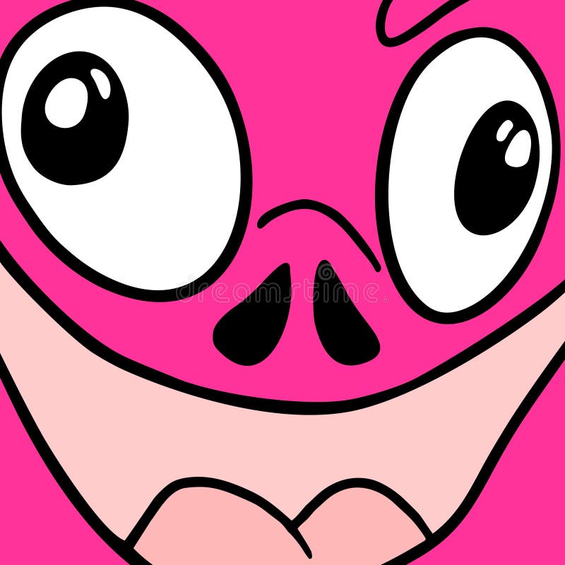 Pink face stock vector. Illustration of design, funny - 36740839