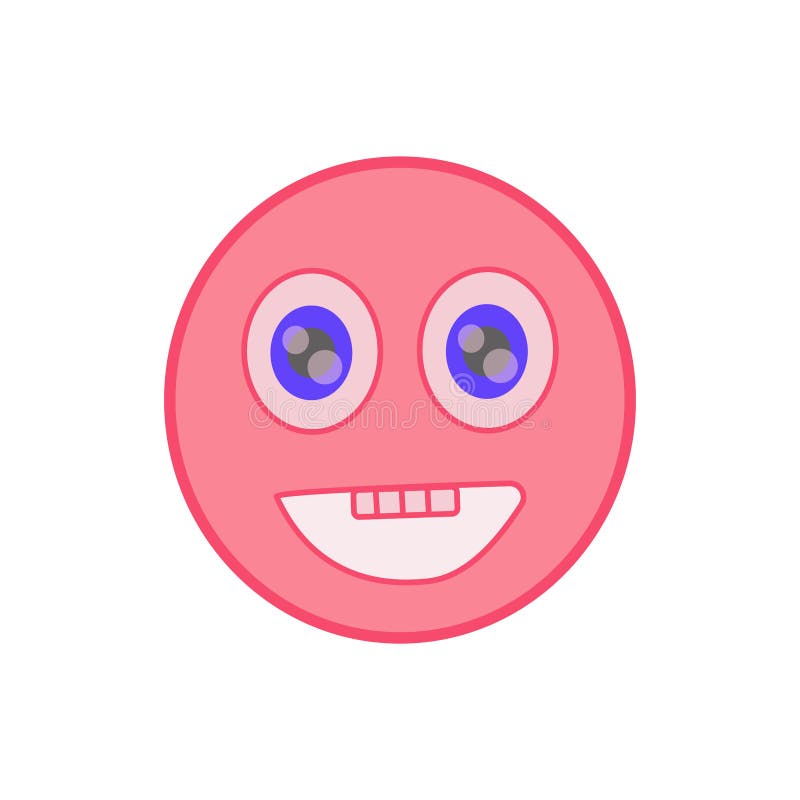 Pink face laugh stock vector. Illustration of simple - 259734907