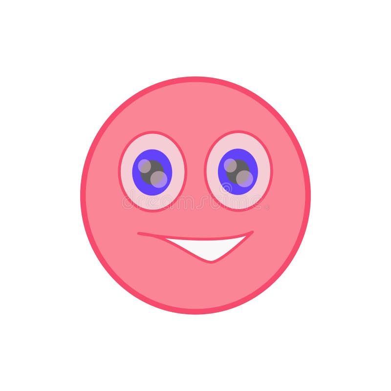 Pink face smile stock vector. Illustration of emoticon - 259734931