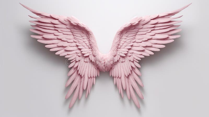 A Pink Fancy Angle Wing Costume on the White Background Stock ...