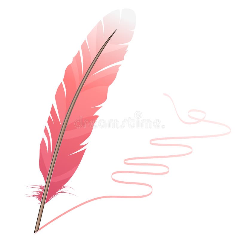 Ink feather pen stock vector. Illustration of pencil - 18604395