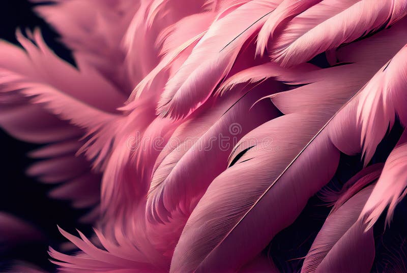 Pink Feathers Background, Flamingo Plume Pattern, Wings Feather Texture ...
