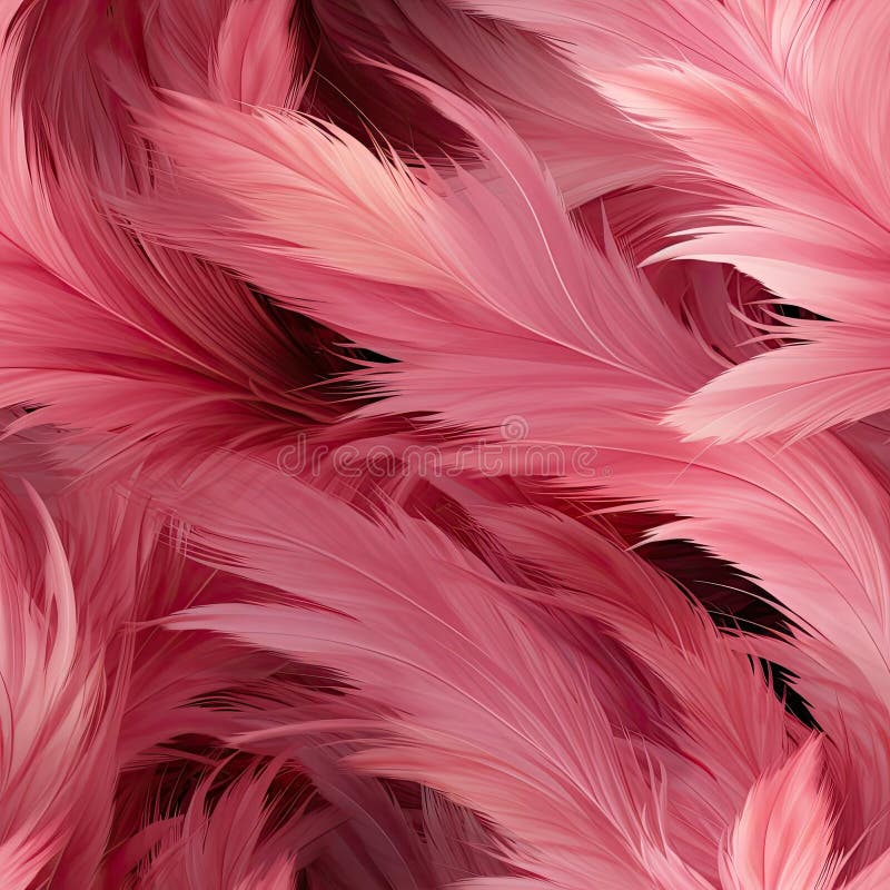 Pink Feathers Wallpaper with Layered and Complex Compositions (tiled ...