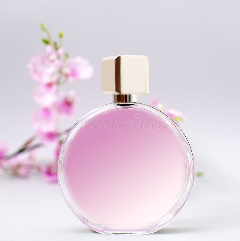 Pink female perfume stock image. Image of cosmetic, glass - 61796881