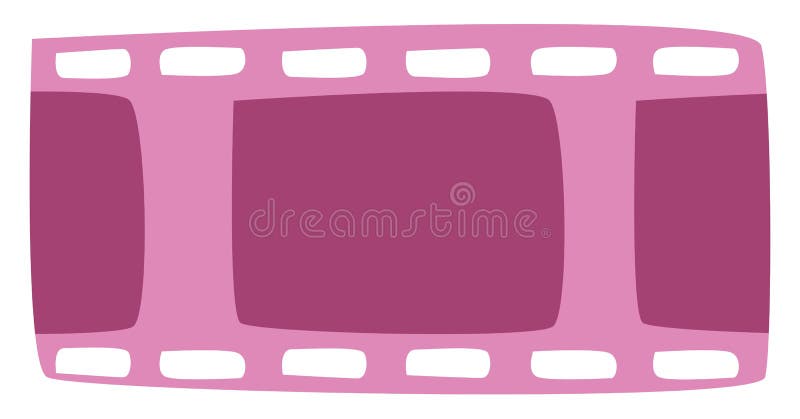 Pink film strip, icon stock vector. Illustration of people - 260372625