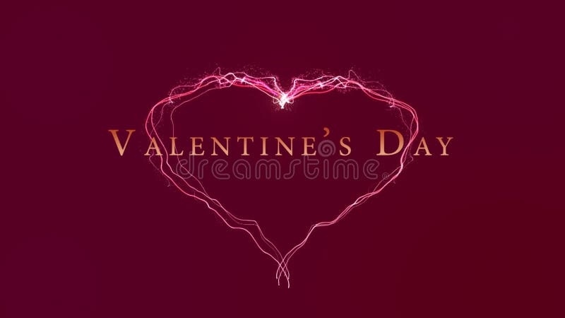 Pink Fire Heart on Red Background Stock Footage - Video of happy ...