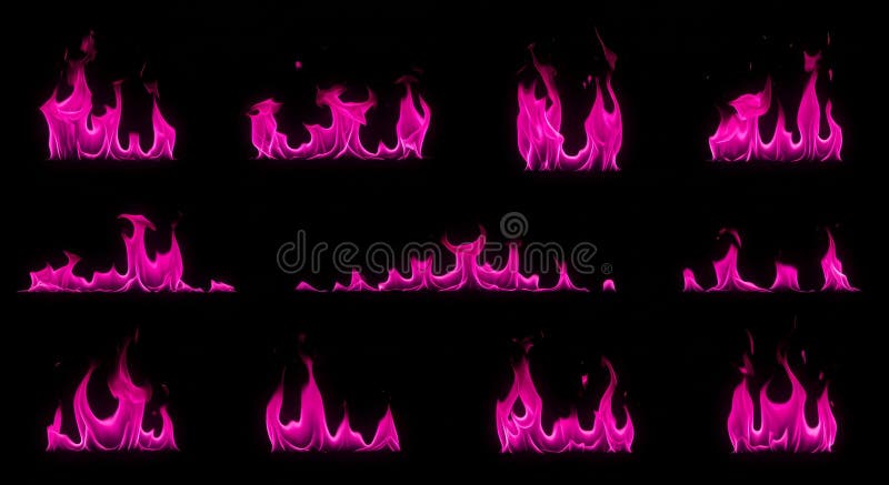 Pink Fire Transitions Animation Pack a Collection of 12 Pink Fire ...
