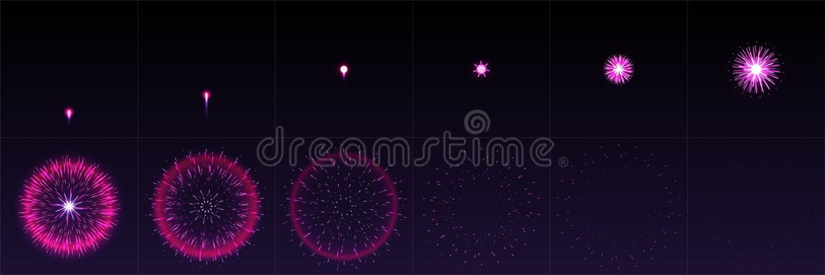 Animation Firework Stock Illustrations – 1,731 Animation Firework Stock ...