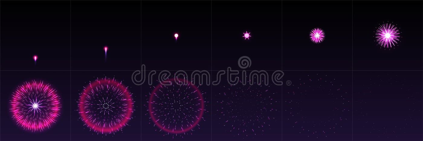 Animation Firework Stock Illustrations – 1,731 Animation Firework Stock ...