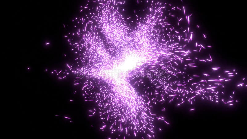 Pink Fireworks Background. Particle Sparkle Explosion Glow on Black ...