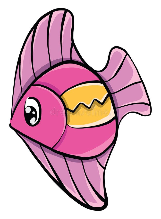 Pink Fish, Vector or Color Illustration Stock Vector - Illustration of ...