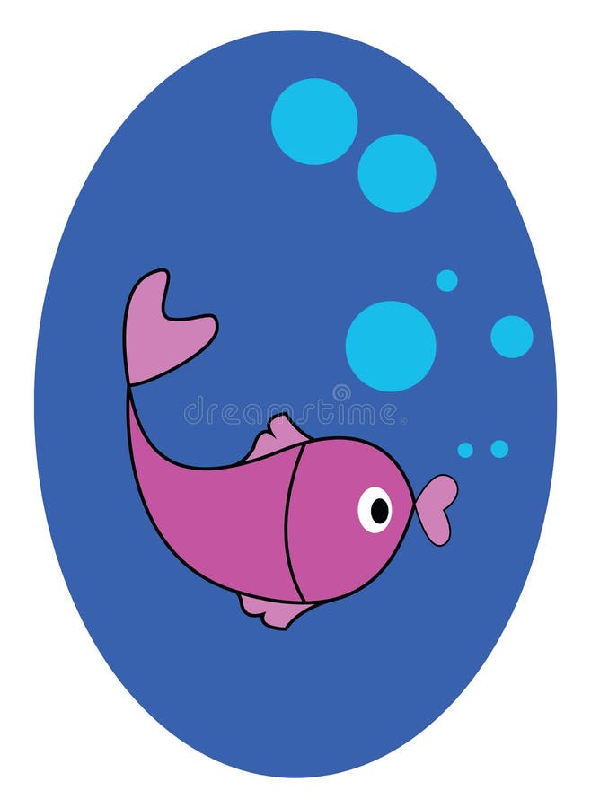 Pink Fish, Vector or Color Illustration Stock Vector - Illustration of ...