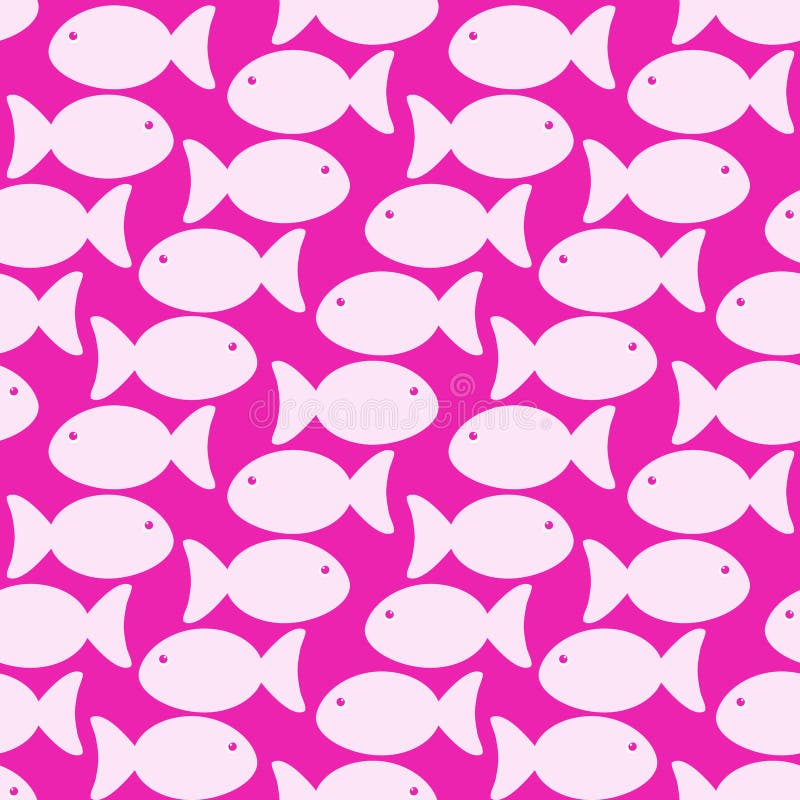 Fishes Cluster Seamless Background Stock Illustration - Illustration of ...