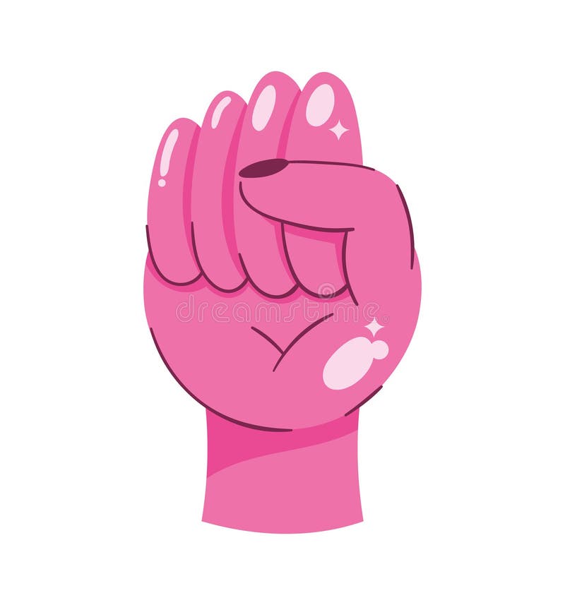 Pink fist design stock vector. Illustration of adult - 287918734