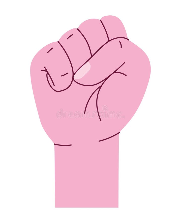 Pink fist illustration stock vector. Illustration of design - 270801579