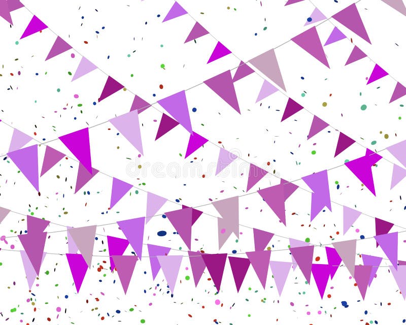 Pink flags stock illustration. Illustration of babyshower - 46101821