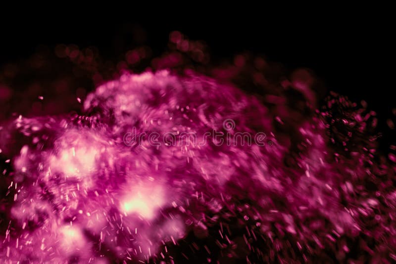 Pink Flame of Fire on a Black Background Stock Image - Image of ...