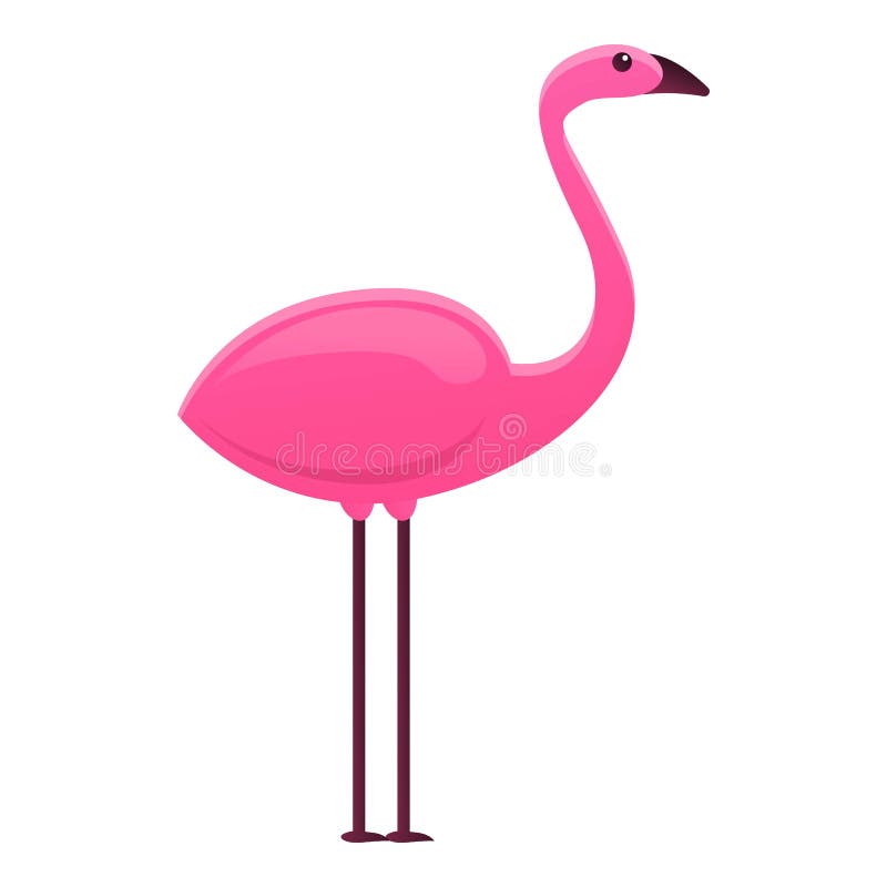 Pink Flamingo Icon, Cartoon Style Stock Vector - Illustration of ...