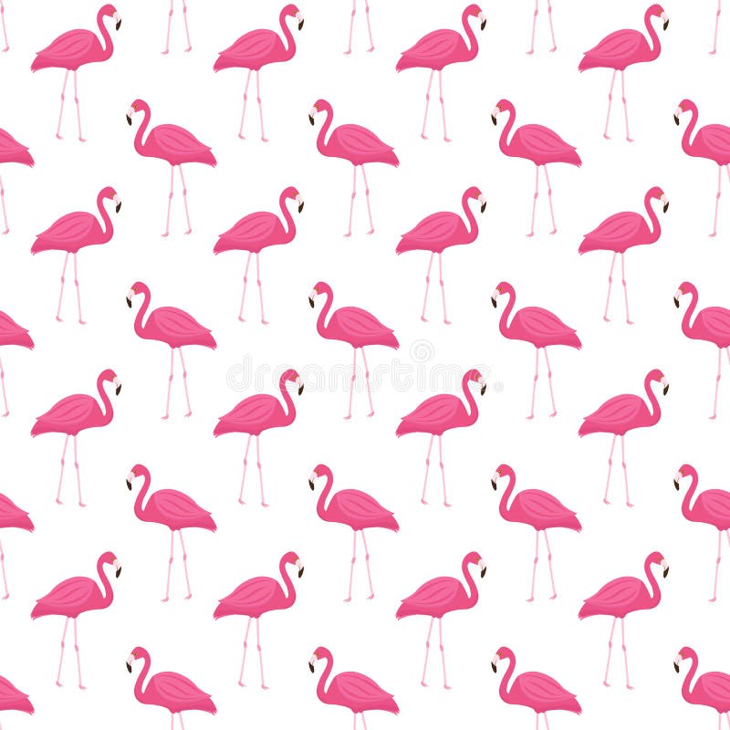 Pink Flamingo Seamless Pattern. Summer Tropical Endless Background ... Pink Flamingo Seamless Pattern. Summer Tropical Endless Background ...