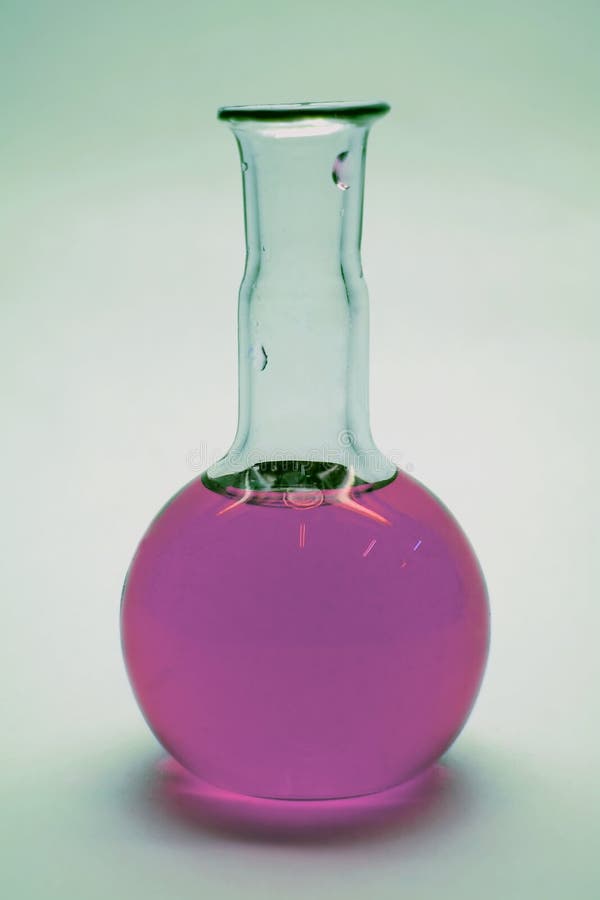 Erlenmeyer Flask in Science Research Lab Stock Image - Image of green ...