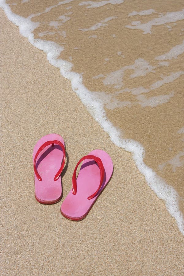 Pink flip flops stock photo. Image of relaxation, recreation - 5268378