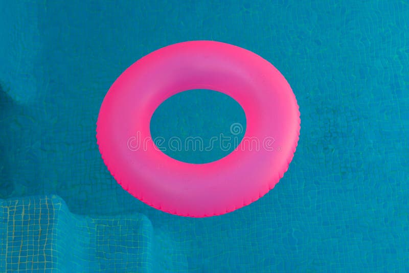 Pink Float on a Pool with Crystal Clear Water Stock Image - Image of ...