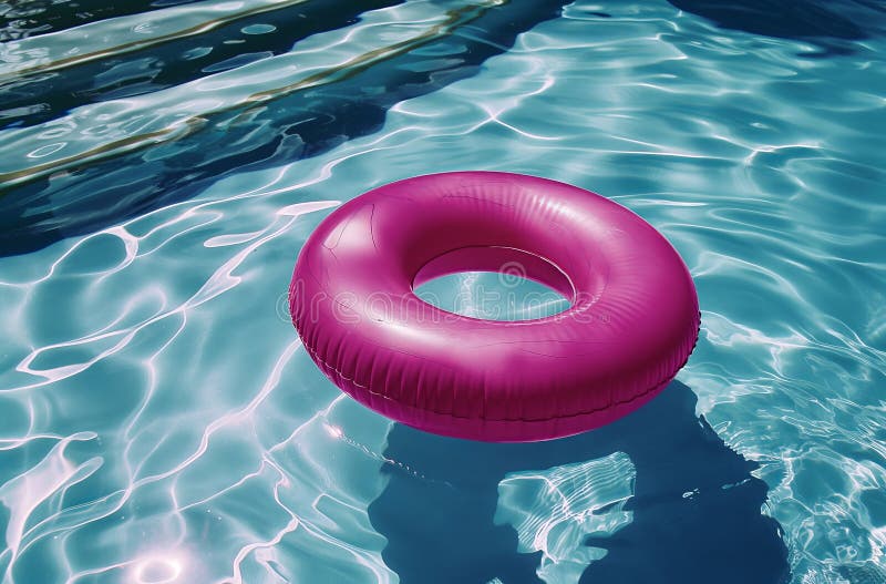 Dog on Pink Float in Swimming Pool Stock Photo - Image of float, animal ...