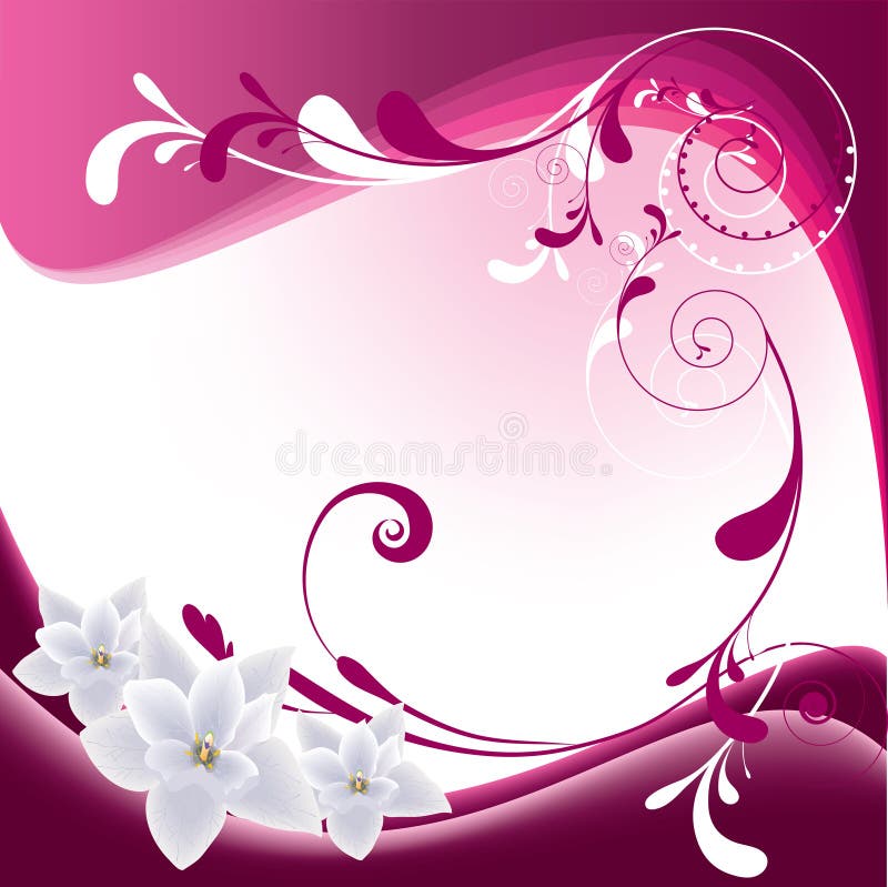 Pink floral abstract stock vector. Illustration of color - 15101313