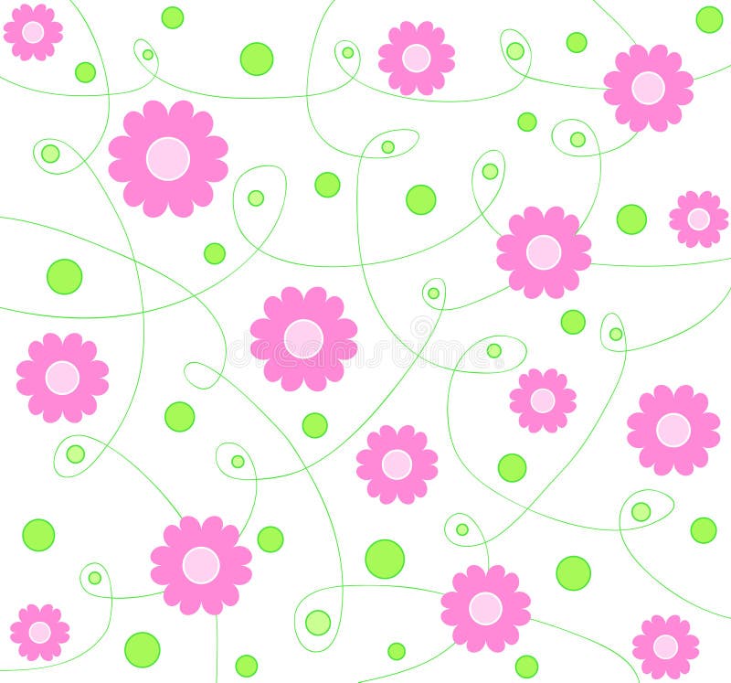 Pink floral design stock illustration. Illustration of curves - 2240687