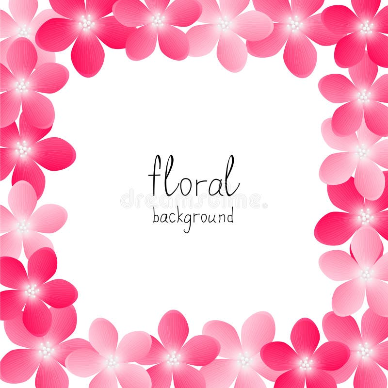 Pink floral frame stock vector. Illustration of romantic - 37482831