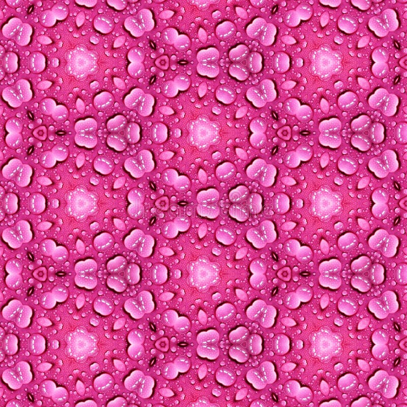 Pink Floral Pattern Design for Background Stock Illustration ...