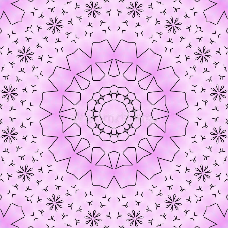 Pink Floral Pattern Design. Stock Illustration - Illustration of ...