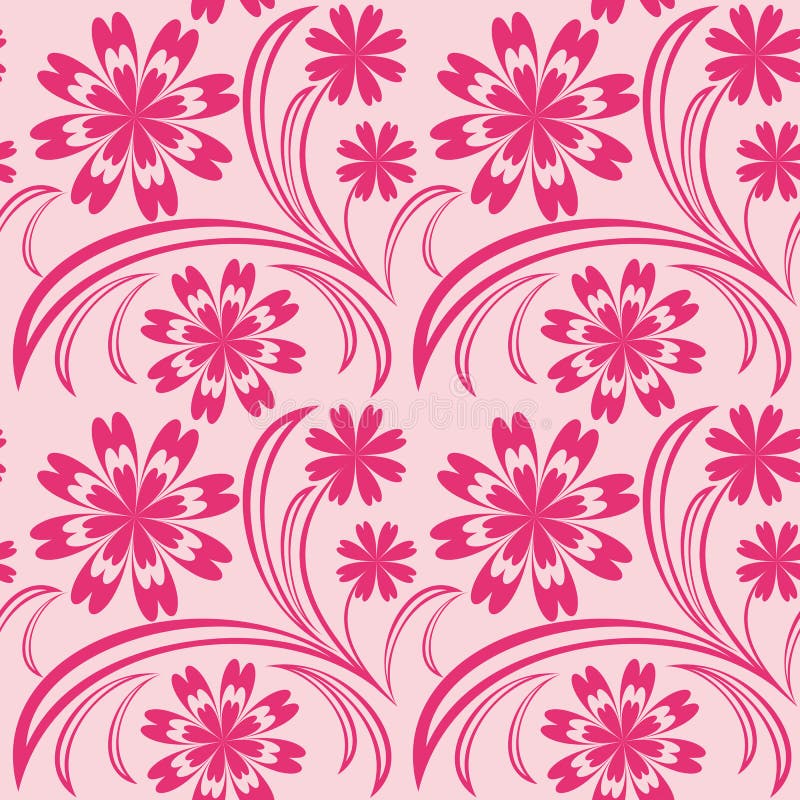 Floral Pink Grunge Seamless Pattern Stock Vector - Illustration of ...
