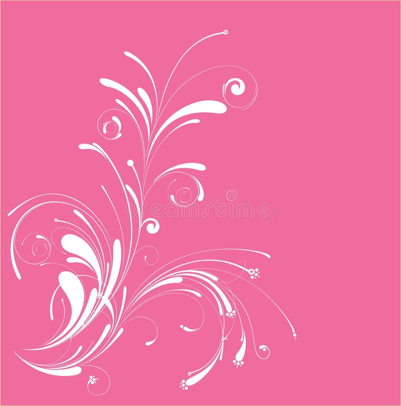 Pink Flourish and Swirls Seamless Pattern Tile Stock Vector ...