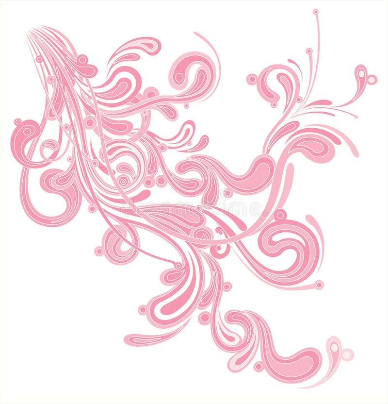 Pink flourish stock vector. Illustration of abstract - 10828055