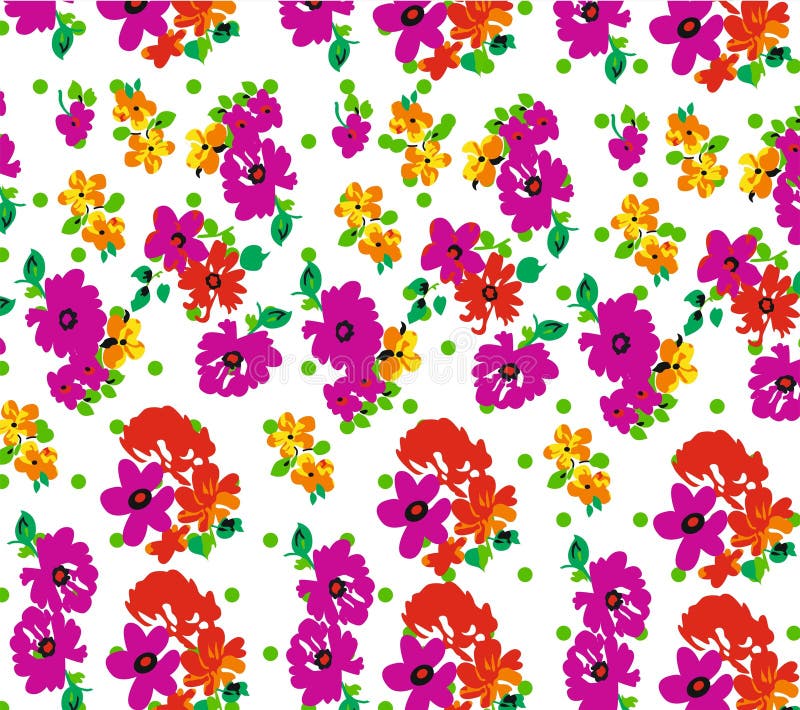 Pink Flower All Over Print Vector Art Stock Vector - Illustration of ...