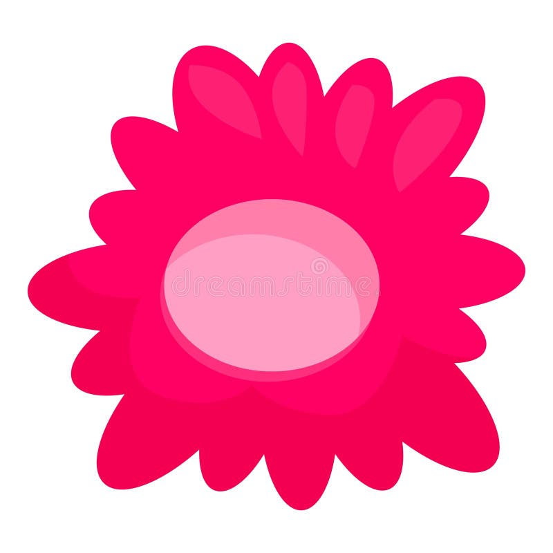 Pink Flower Blooming with Round Petals Illustration Stock Vector ...