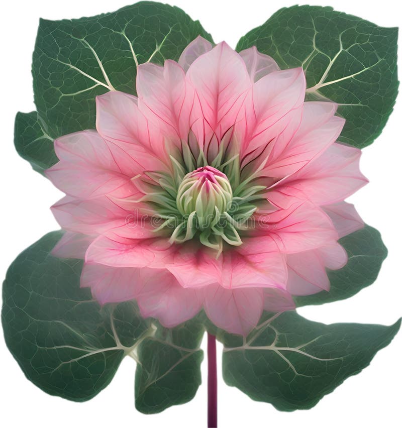 Pink Flower. Close-up Glowing Translucent Pink Color Flower. Generative ... Pink Flower. Close-up Glowing Translucent Pink Color Flower. Generative ...