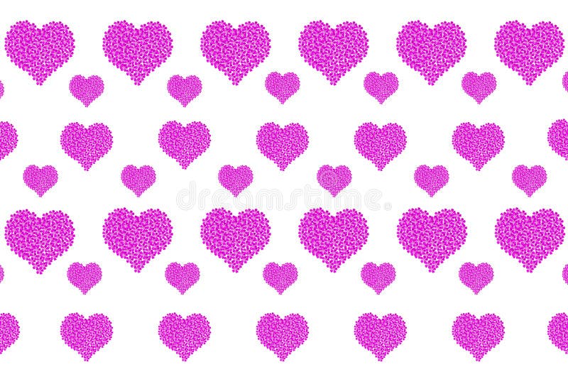 Random Patterns of Hearts on a White Background Stock Photo - Image of ...
