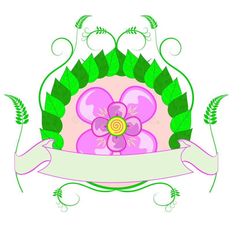 Flower label stock vector. Illustration of vector, card - 58614782