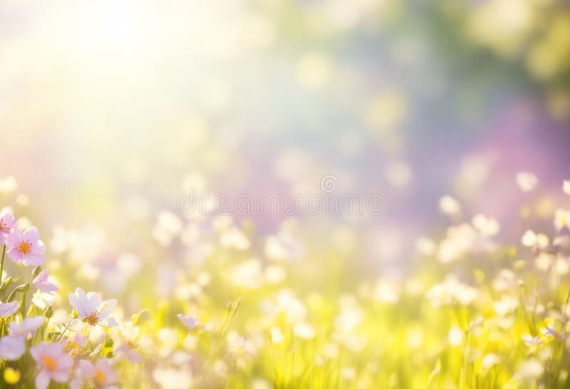 Pink Flower with Lightning Effects. AI Stock Illustration ...